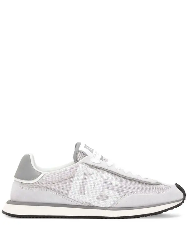 Dolce & Gabbana Mixed-material Dg Cushion Sneakers - Grey