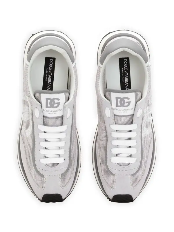 Dolce & Gabbana Mixed-material Dg Cushion Sneakers - Grey
