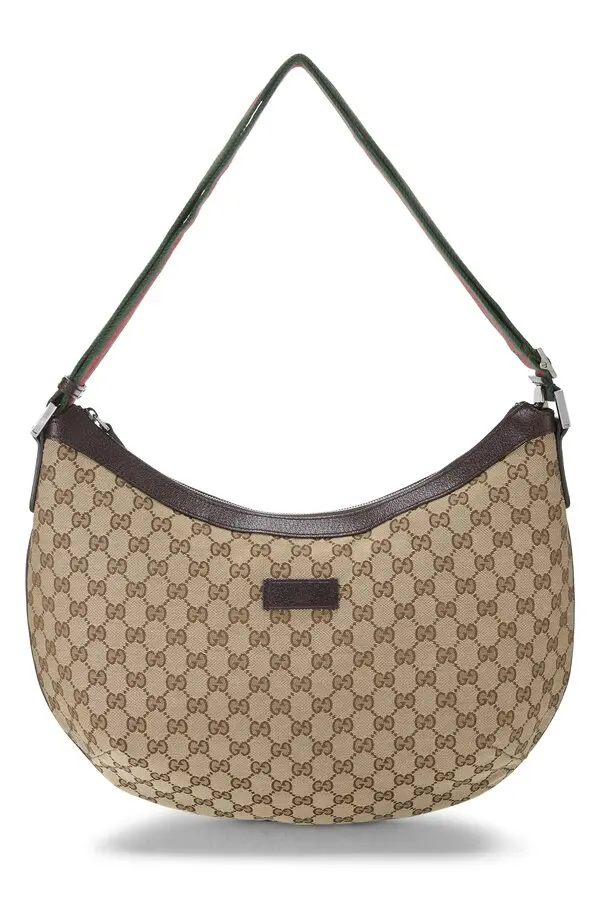 Gucci Original Gg Canvas Web Round Messenger - Brown