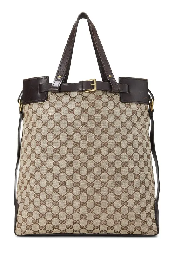 Gucci Original Gg Canvas Buckle Tote