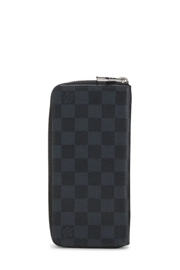 LOUIS VUITTON Damier Cobalt Zippy Vertical Wallet - Blue