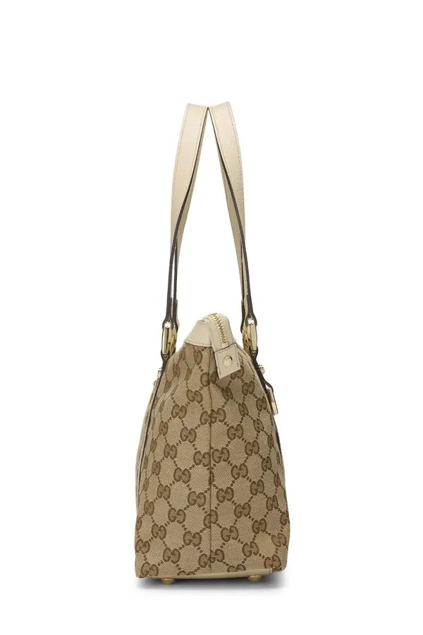 Gucci Original Gg Canvas Abbey Zip Tote Bag - White