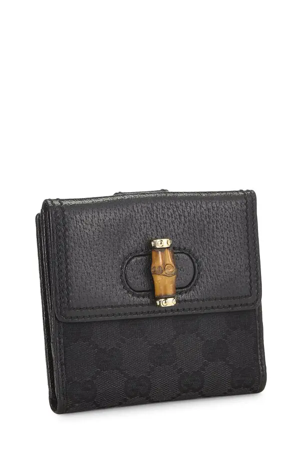 Gucci Original Gg Canvas Bamboo Compact Wallet