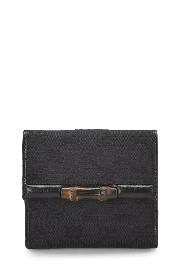 Gucci Original Gg Canvas Bamboo Compact Wallet