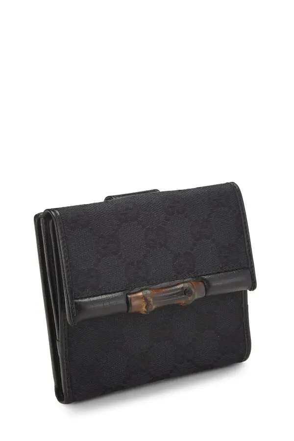 Gucci Original Gg Canvas Bamboo Compact Wallet