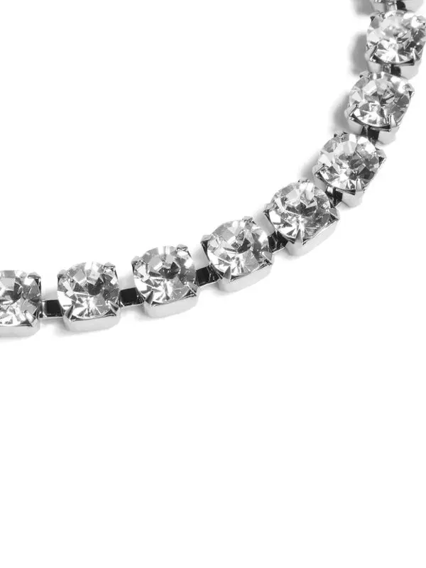 Dsquared2 Crystal Embellished Logo Bracelet - Silver