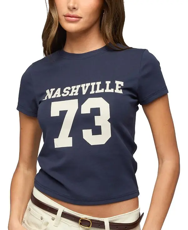 EDIKTED Nashville T-shirt - Navy
