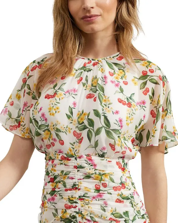 HOBBS LONDON Tegan Printed Silk Dress