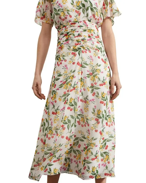 HOBBS LONDON Tegan Printed Silk Dress