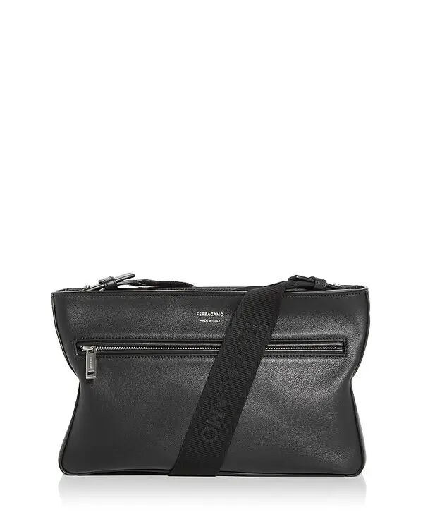 FERRAGAMO Star Leather Shoulder Bag - Nero