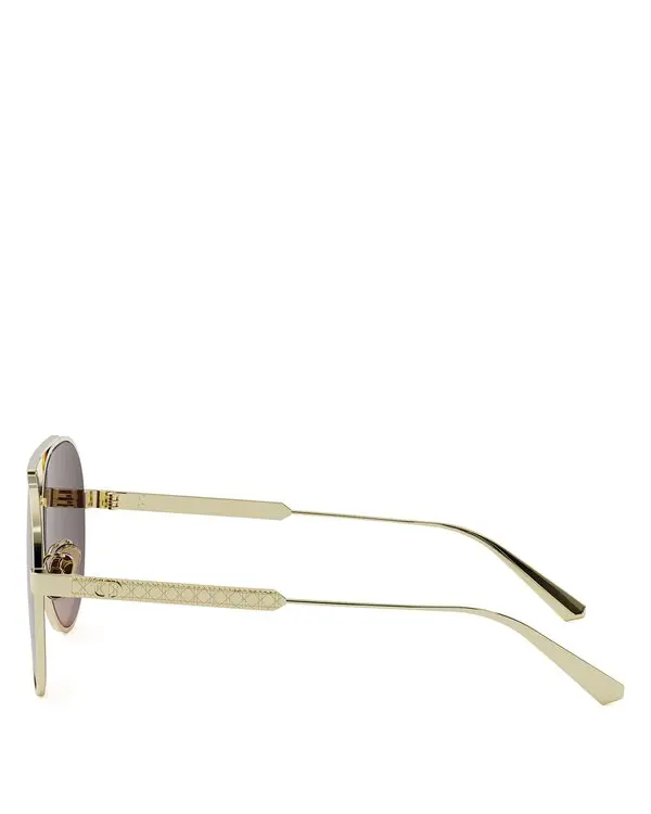 Dior Cannage A1u Pilot Sunglasses - Gold/brown Gradient