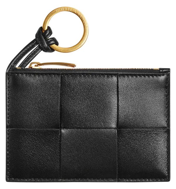 Bottega Veneta Cassette Key Pouch - Black | Editorialist