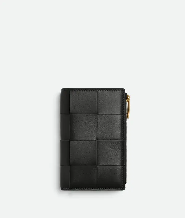 BOTTEGA  VENETA Cassette Medium Bi-fold Wallet - Black