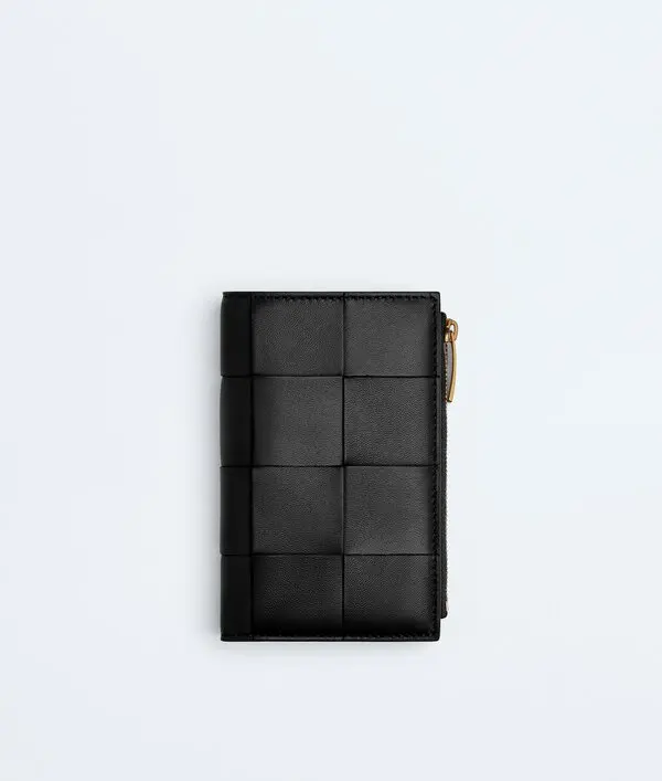 Bottega Veneta Cassette Medium Bi-fold Wallet - Black