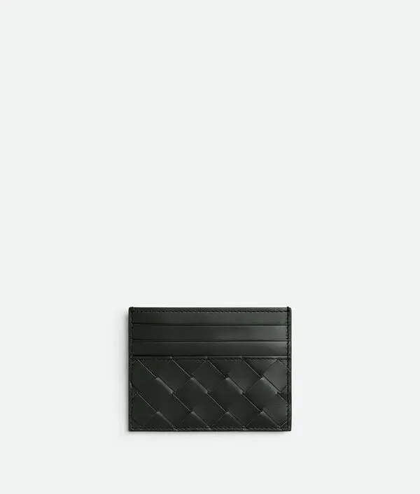 BOTTEGA  VENETA Intrecciato Credit Card Case - Dark Green