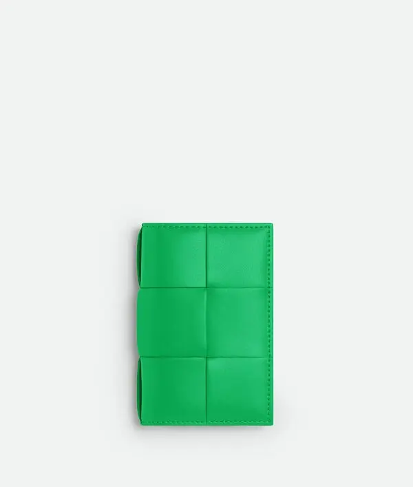 Bottega Veneta Cassette Flap Card Case - Parakeet