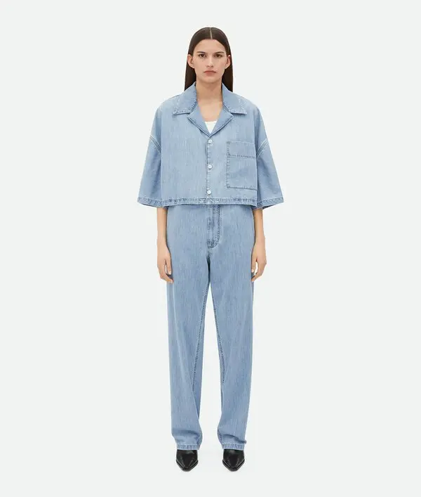 Bottega Veneta Cropped Denim Shirt