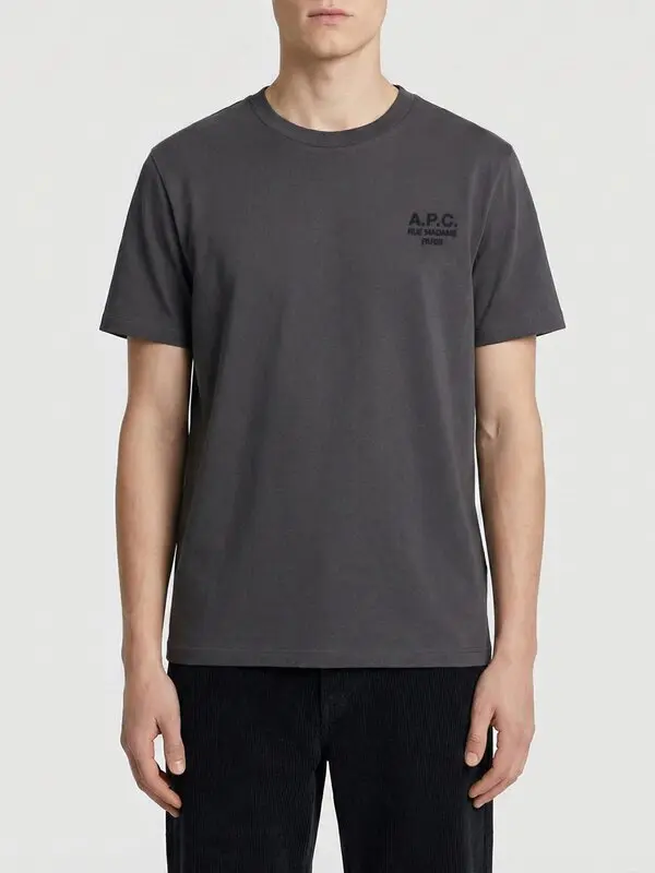 A.p.c. Organic Cotton T-shirt With Logo - Black