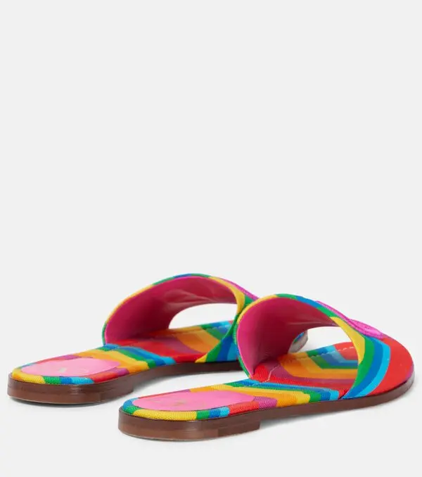 Valentino Garavani Vlogo Chevron 24 Canvas Slides