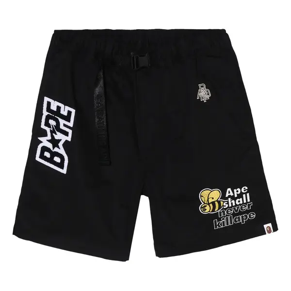 A BATHING APE Patchwork Eazy Shorts - Black