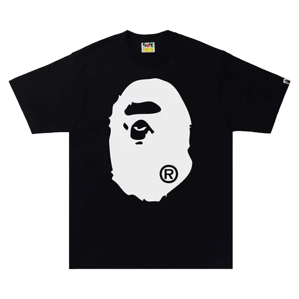 A BATHING APE Bicolor Big Ape Head Tee - Black
