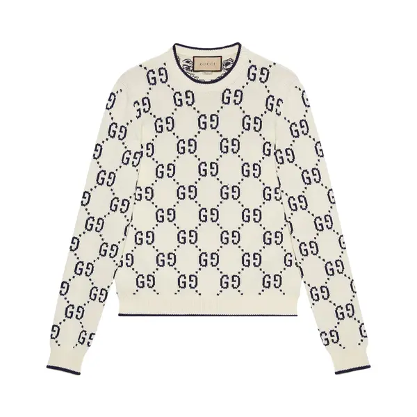 Gucci Gg Knit Sweatshirt - Cream