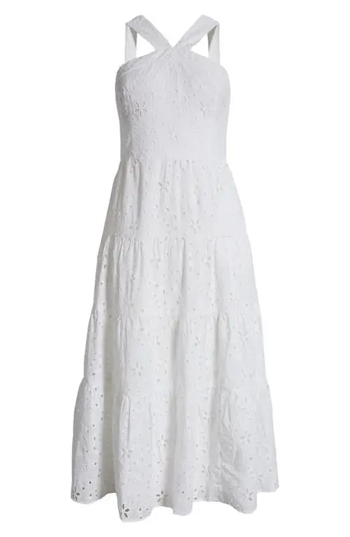 Lilly Pulitzer Eyelet Embroidered Halter Sundress - Resort White Sealife  Eyelet | Editorialist