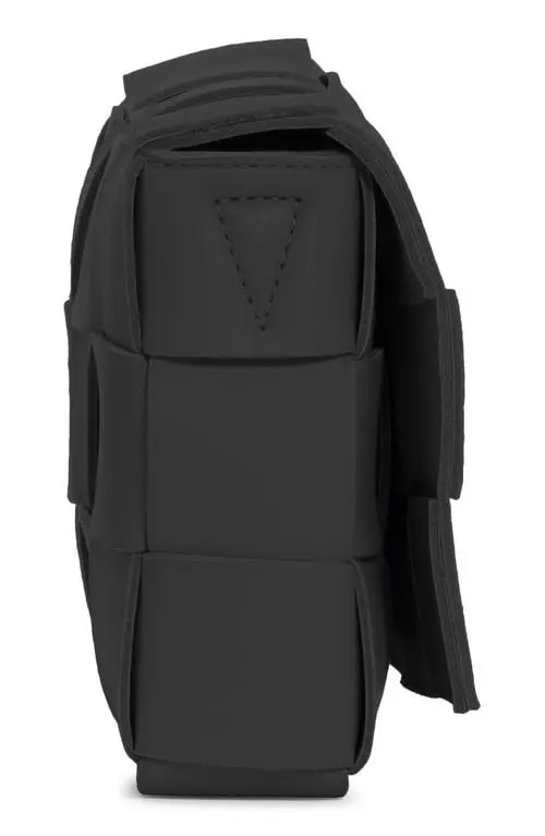 Bottega Veneta Intrecciato Leather Crossbody Bag - Black/ Silver