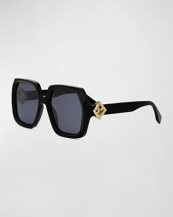 Fendi Diamond Square Sunglasses - Black