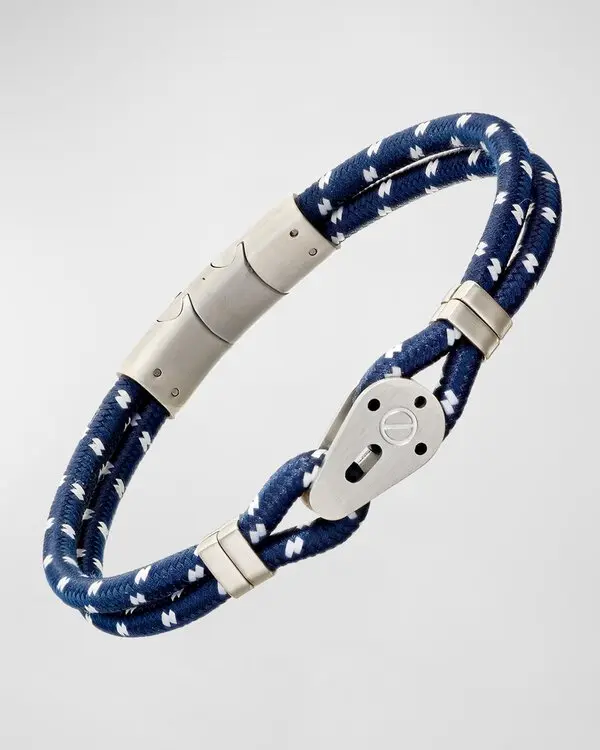LINK UP Sailing Pulley Nylon Cord Bracelet - Navy