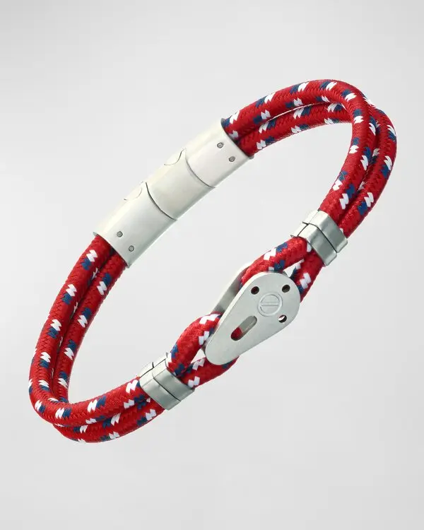 LINK UP Sailing Pulley Nylon Cord Bracelet - Red