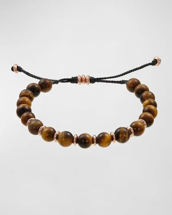 LINK UP Tiger's Eye Beaded Bracelet - Brown