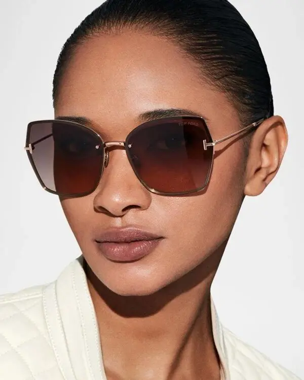 TOM FORD Nickie Butterfly Sunglasses - Srgld/brng