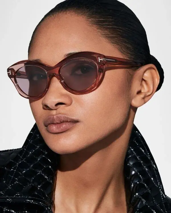 TOM FORD Toni Oval Sunglasses - Pnko/violmr