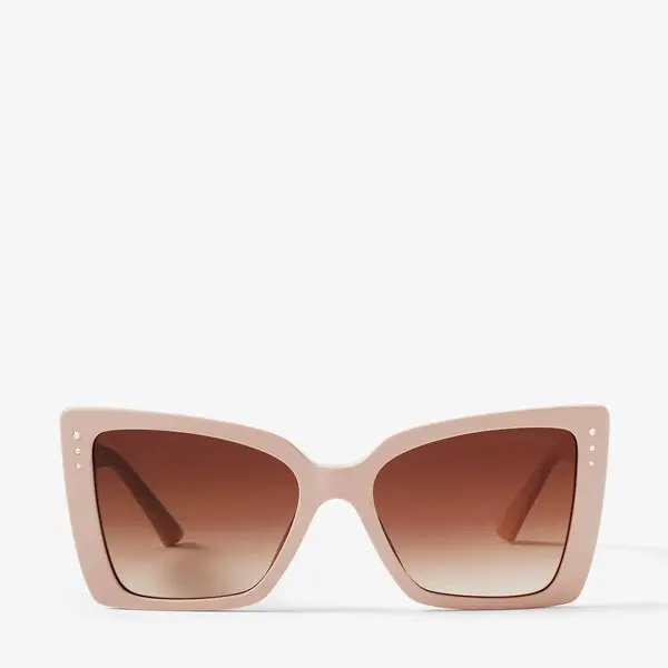 JIMMY CHOO Lorea Butterfly Frame Sunglasses - Gradient Brown