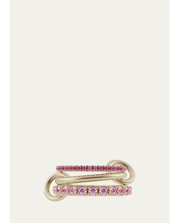 SPINELLI KILCOLLIN 18k Gold Noah Rose Sapphire 3-link Ring - Yellow