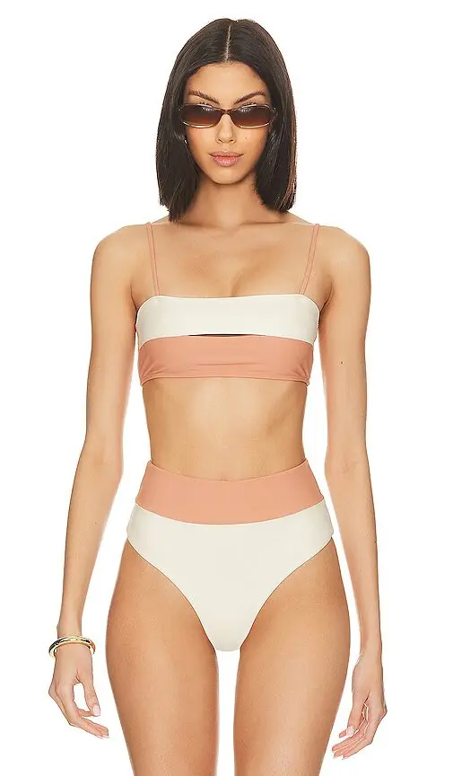 LOVERS AND FRIENDS West Coast Bikini Top - Cream & Honey