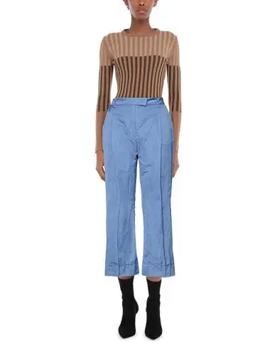 MANILA GRACE Straight-leg Cropped Pants - Blue