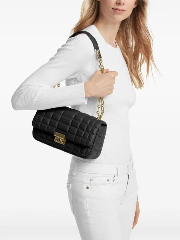 Michael Kors Tribeca Quilted Leather Shoulder Bag - Black