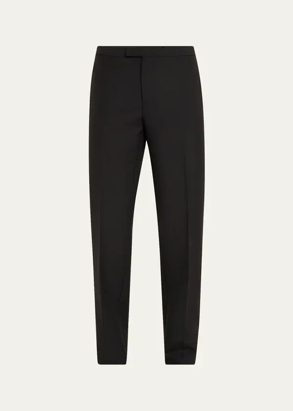 Versace Wool-mohair Tuxedo Pants