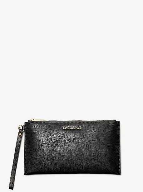 Michael Kors Jet Set Travel Large Pebbled Leather Pouch