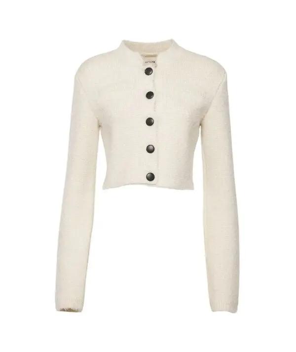 Khaite Ello Cropped Silk Cashmere Jacket - Neutrals