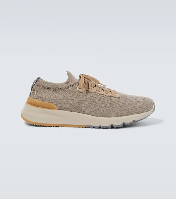 Brunello Cucinelli Knit Sneakers - Grey