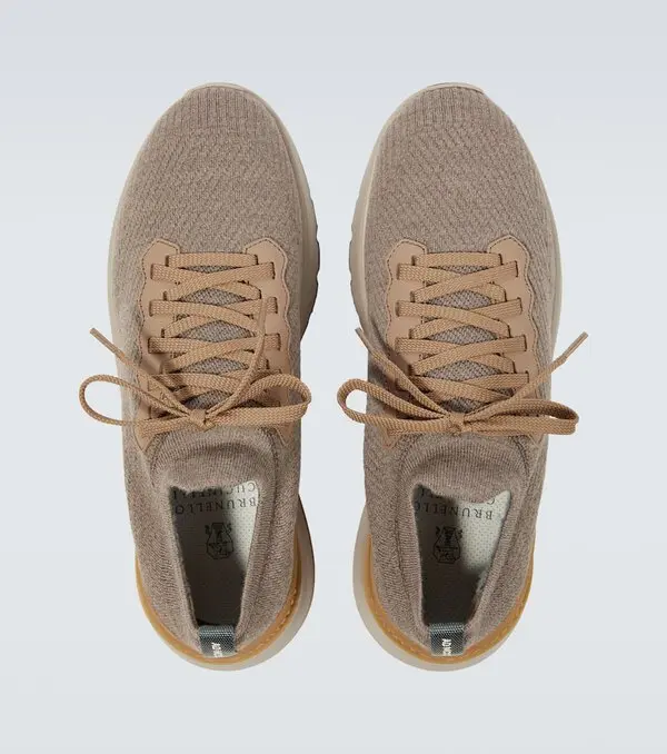 Brunello Cucinelli Knit Sneakers - Grey