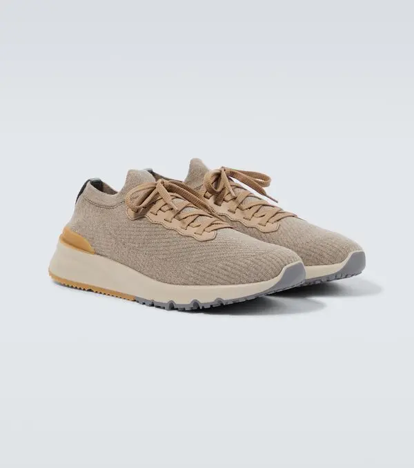 Brunello Cucinelli Knit Sneakers - Grey