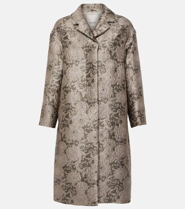Max Mara Effi Jacquard Jacket - Grey