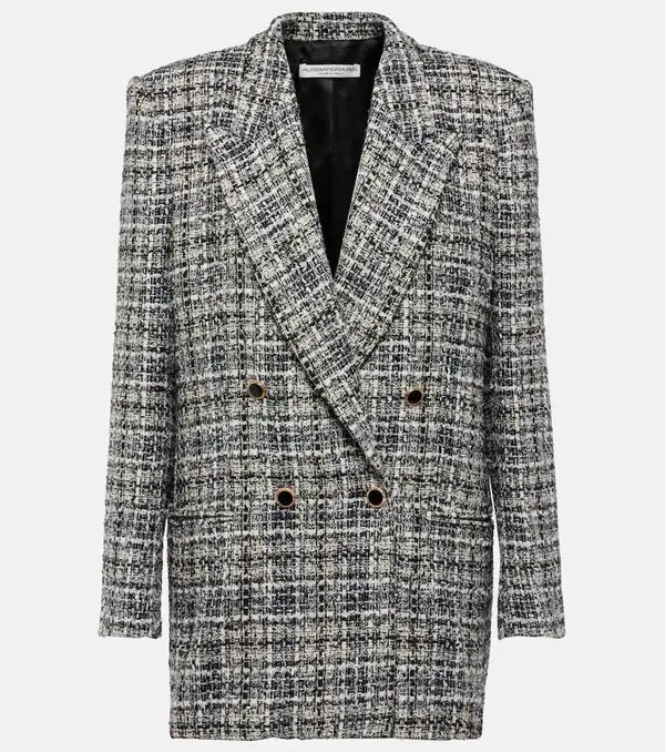 Alessandra Rich Wool Lamé Tweed Blazer - Multicoloured