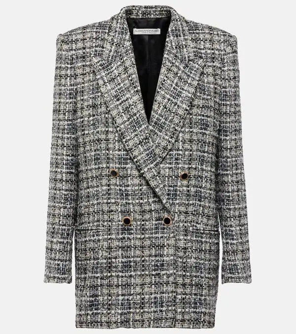 Alessandra Rich Wool Lamé Tweed Blazer - Multicoloured