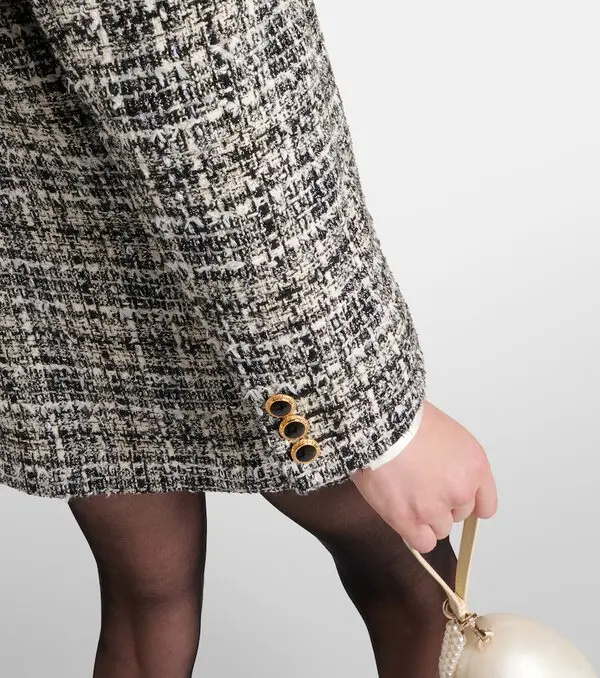 Alessandra Rich Wool Lamé Tweed Blazer - Multicoloured