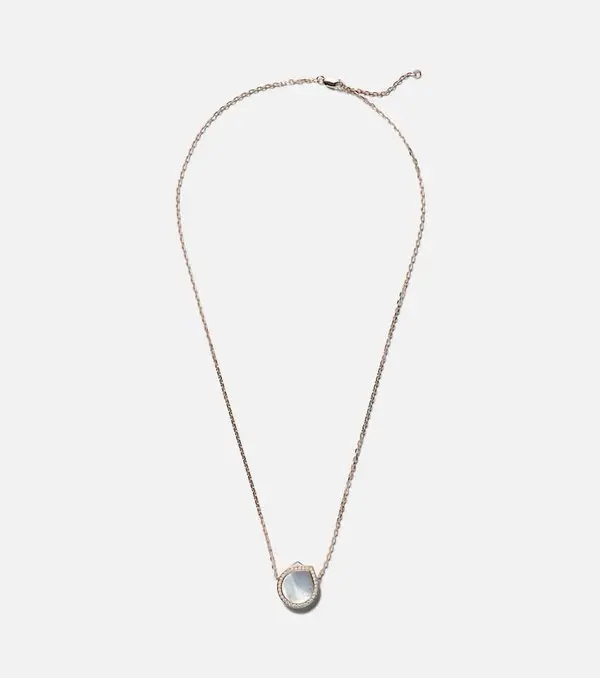 REPOSSI Antifer 18kt Rose Necklace With Mother Of Pearl And Diamonds - Gold